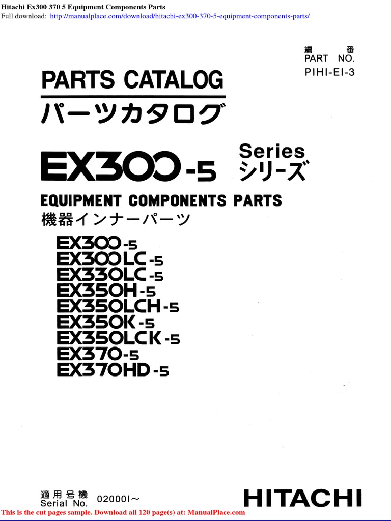 Hitachi Ex300 370 5 Equipment Components Parts | PDF | Home & Garden