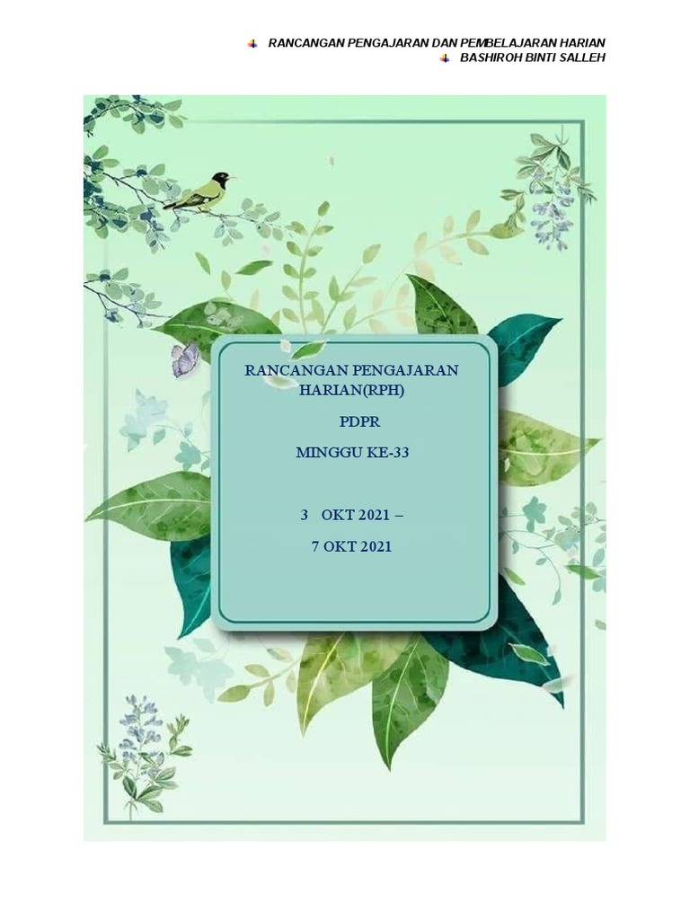 Rph Minggu Ke 33 34 Pdf