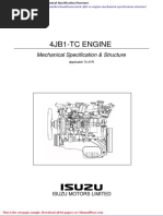 Isuzu Industrial Workshop Manual A 4ja1 A 4jb1 Models | PDF | Internal ...