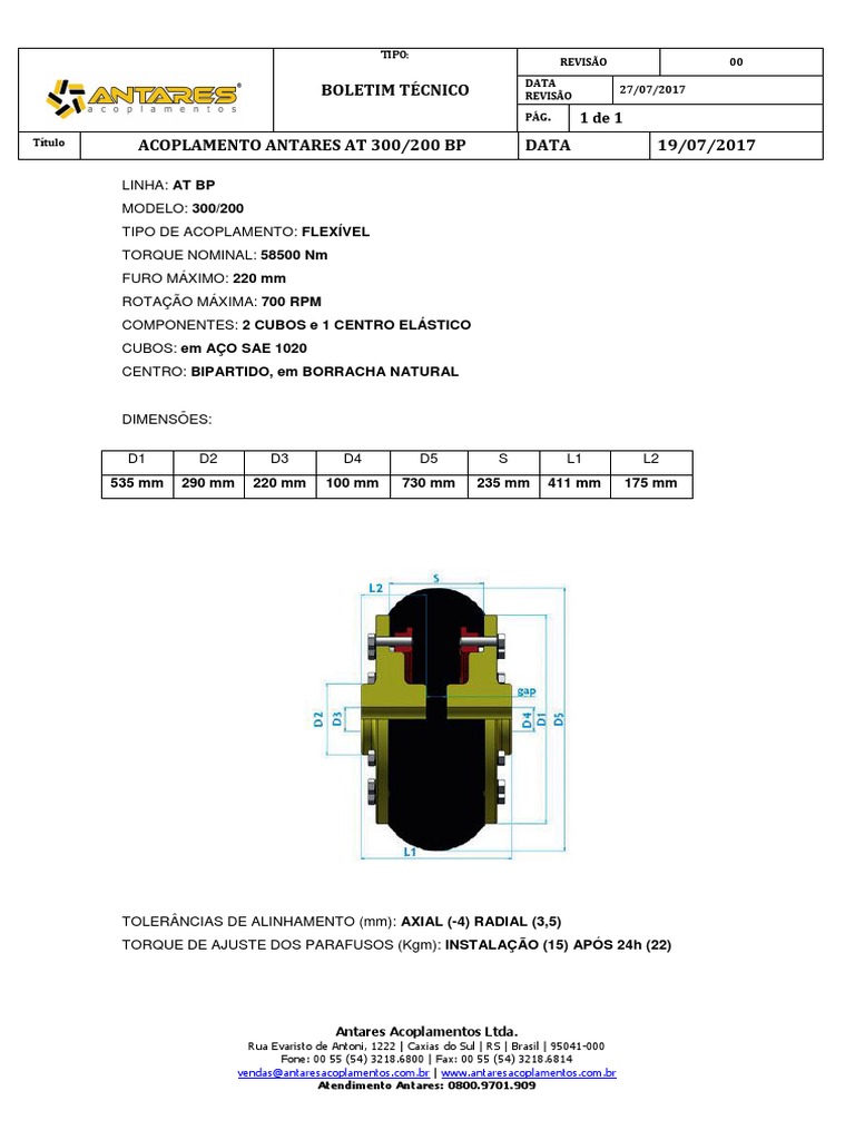 ACOPLAMENTO-ANTARES-AT-300-200-BP | PDF