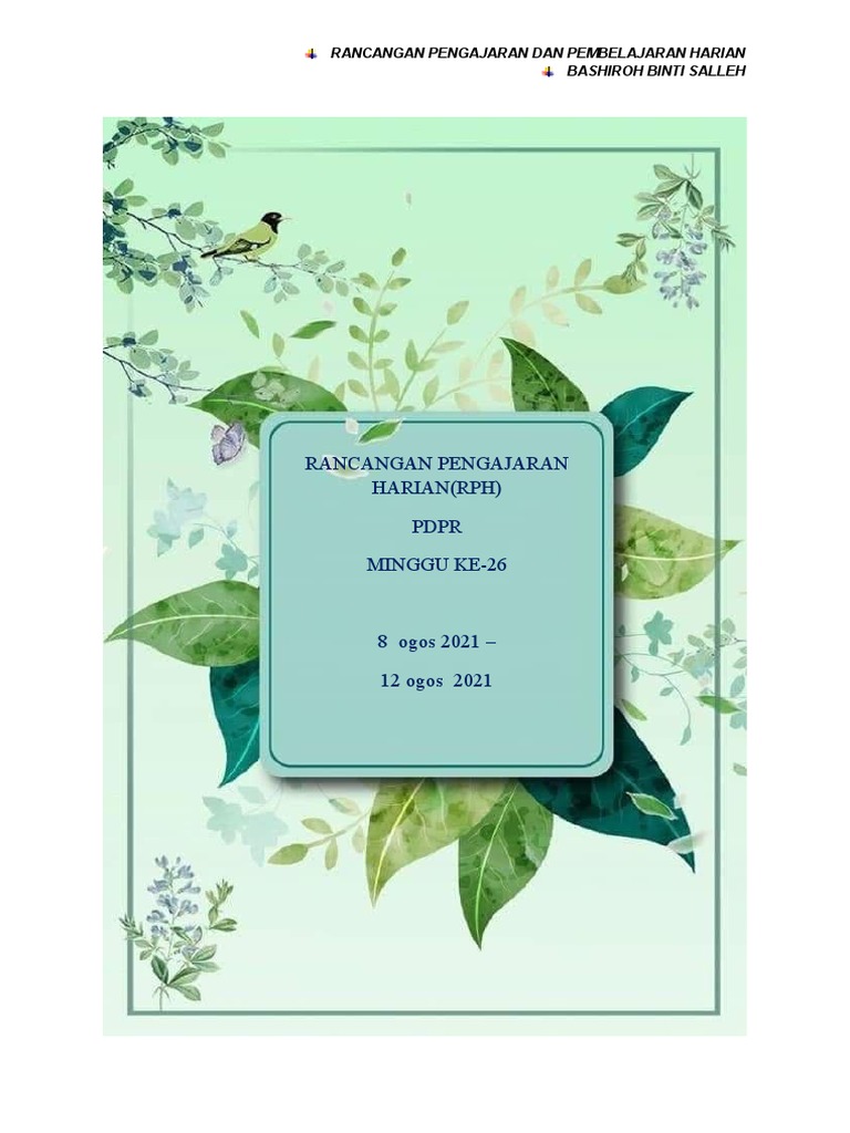 RPH Minggu Ke-26 - 27 | PDF