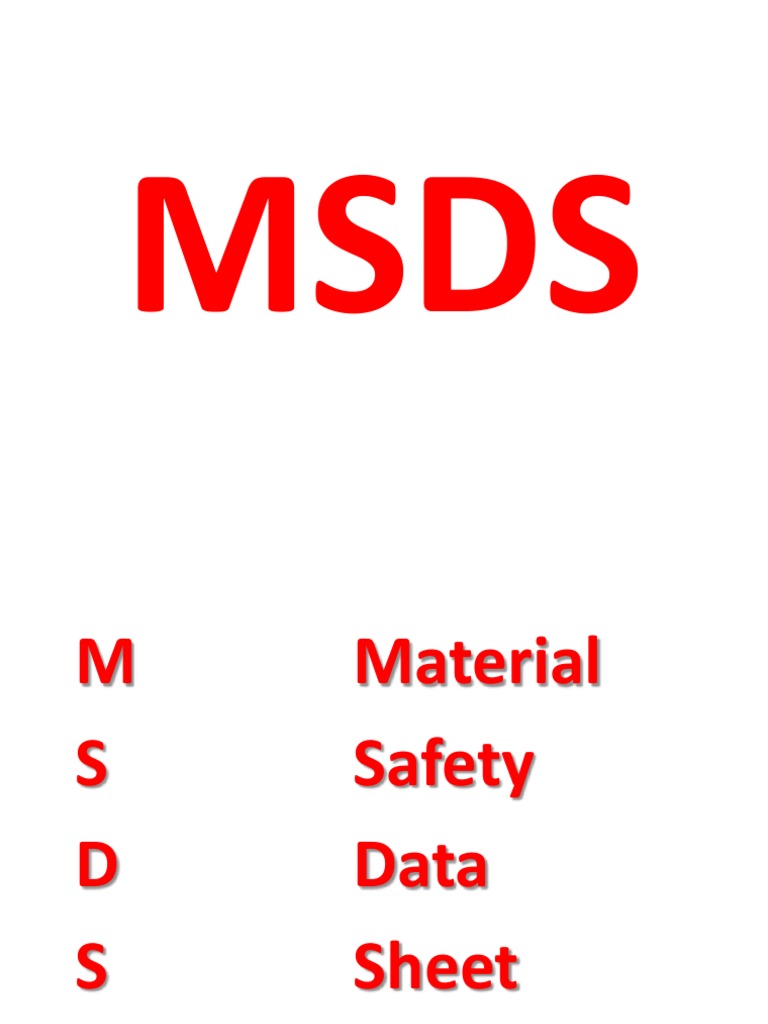 MSDS Overview and Safety Guidelines | PDF