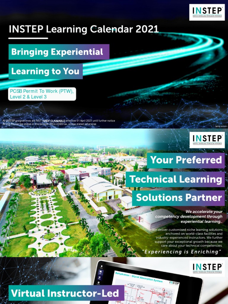 Learning Calendar 2021 PTW L2 L3 Only Revision 8 - NonHRDF | PDF | Behavior Modification | Learning