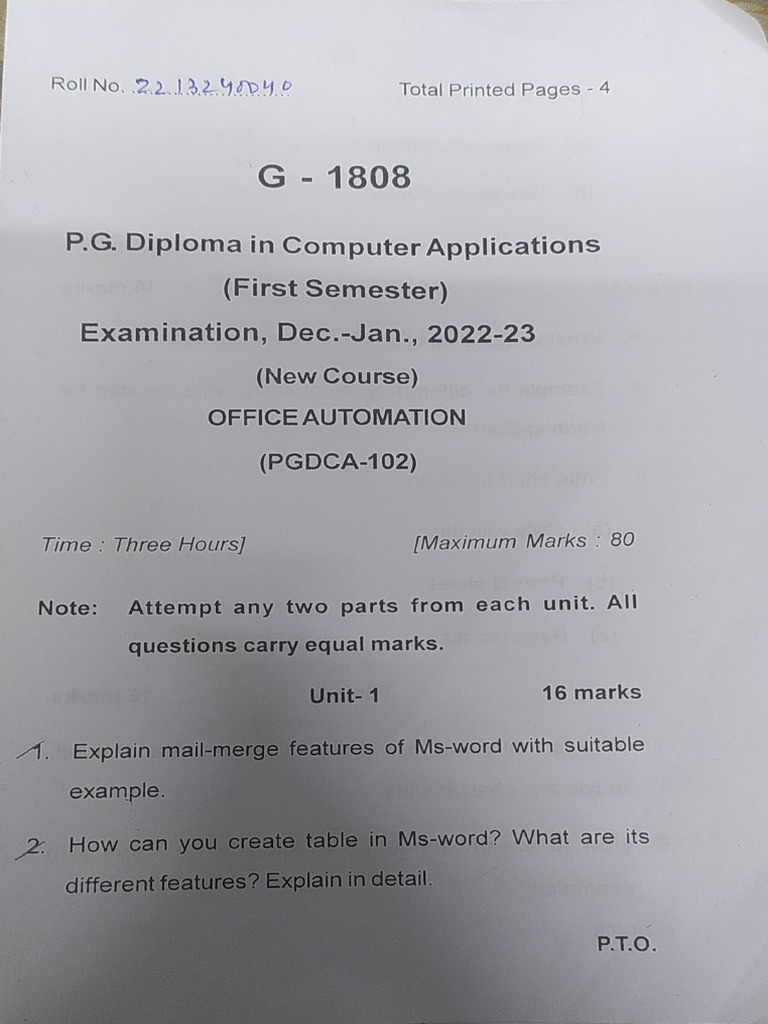 Office Automation Pdf