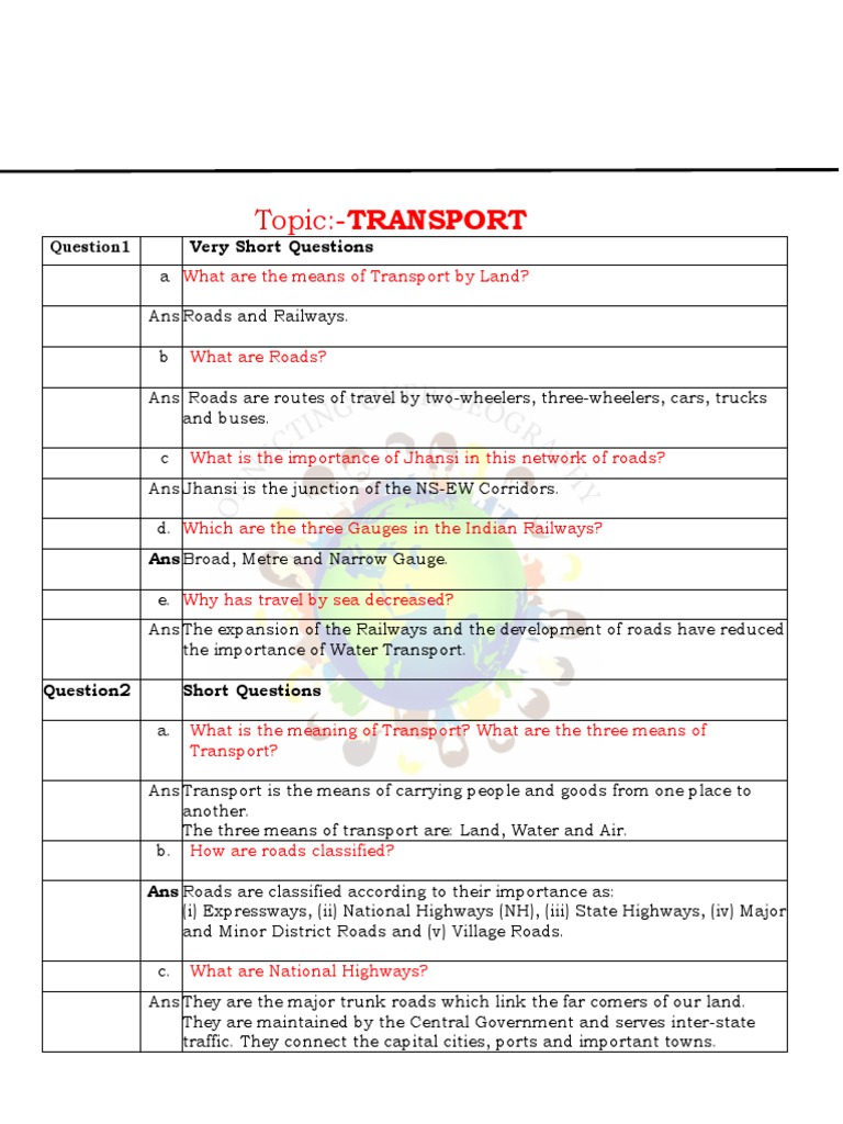 Transport | PDF | Transport | Rail Transport