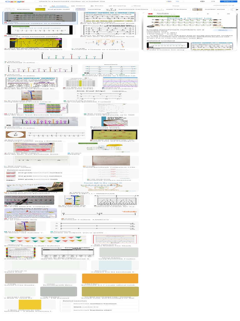 Where Is A Benchmark Number On A Number Line - Google Search | PDF ...