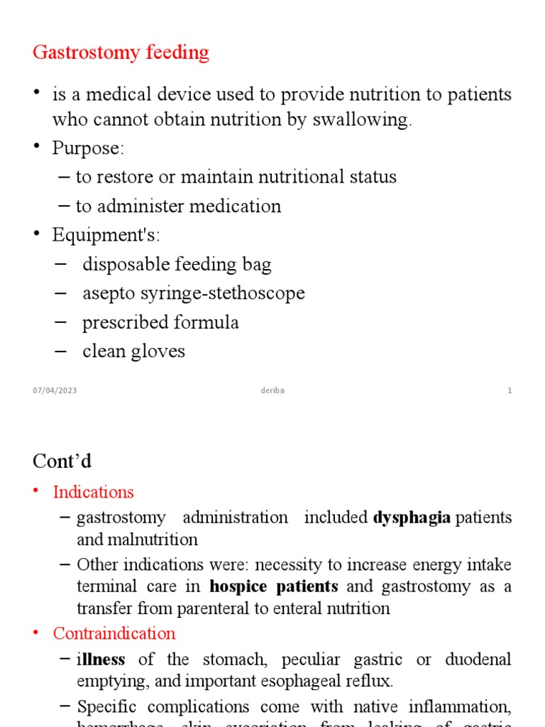 Gastrostomy Feeding | PDF | Clinical Medicine | Medical Specialties