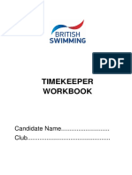 Timekeeper Workbook | PDF | Swimming (Sport) | Leisure Activities