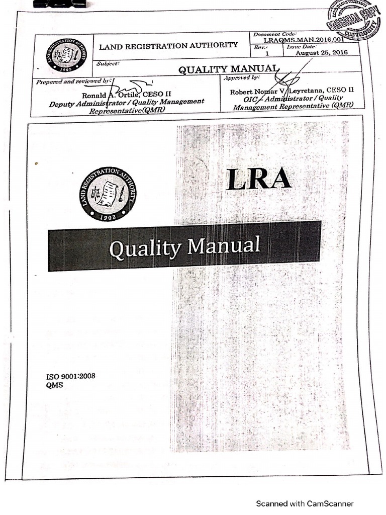 04 LRA Quality Manual-20200426151726 | PDF