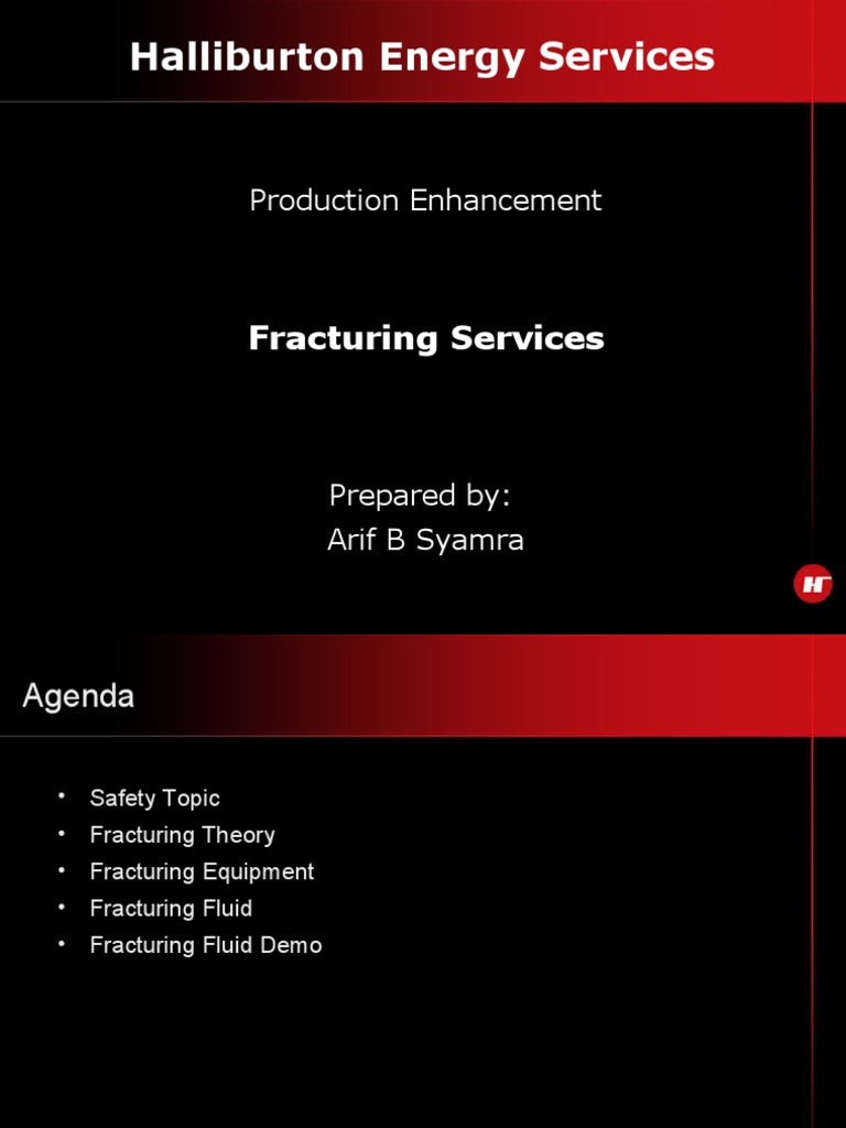 Hydraulic Fracturing Presentation | PDF | Sodium Hydroxide | Cross Link