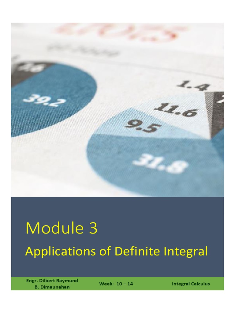 INTCAL - Module3 - Applications of Definite Integral | PDF | Integral ... INTCAL - Module3 - Applications of Definite Integral | PDF | Integral ...