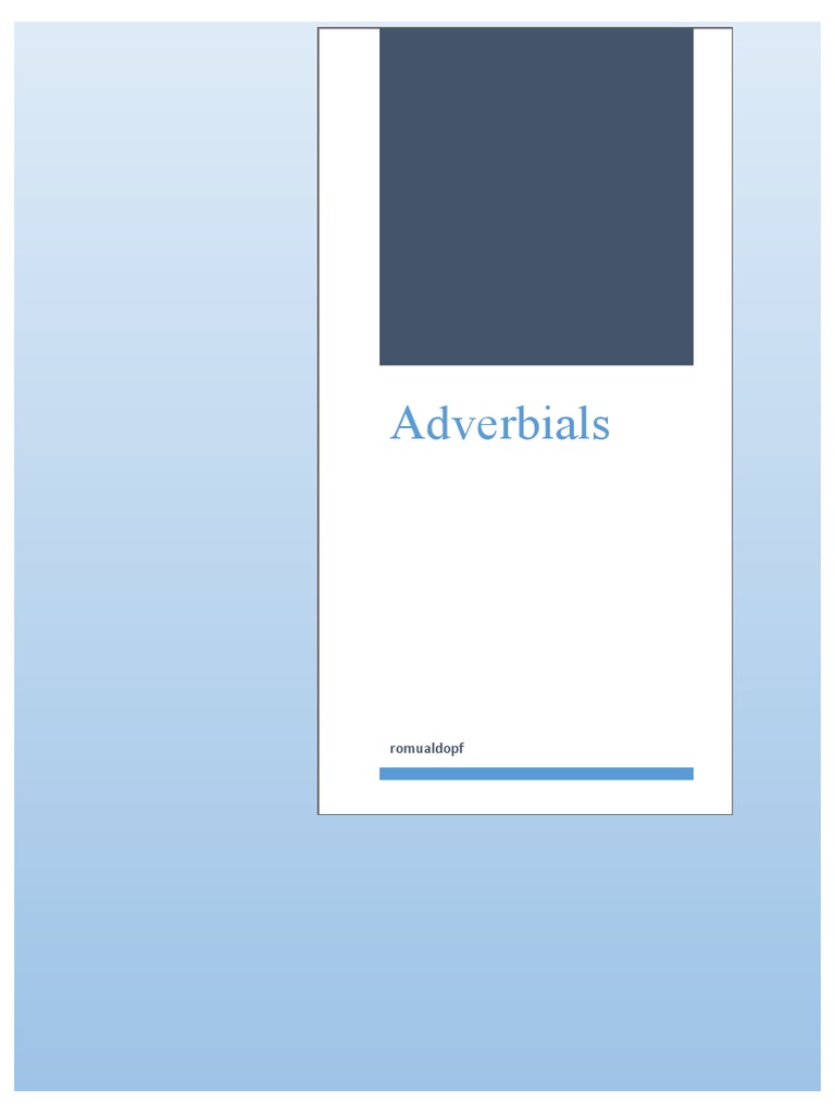 Adverbials | PDF | Adverb | English Grammar