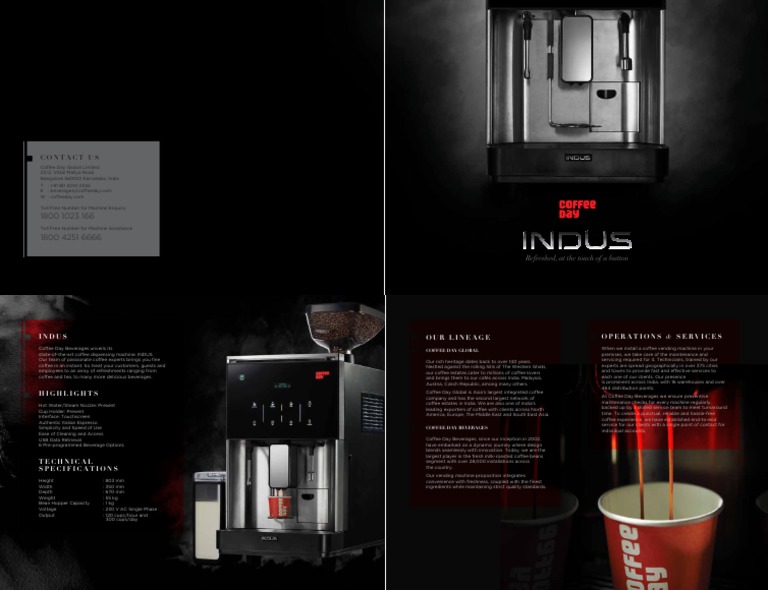 INDUS Brochure | PDF | Coffee | Drink