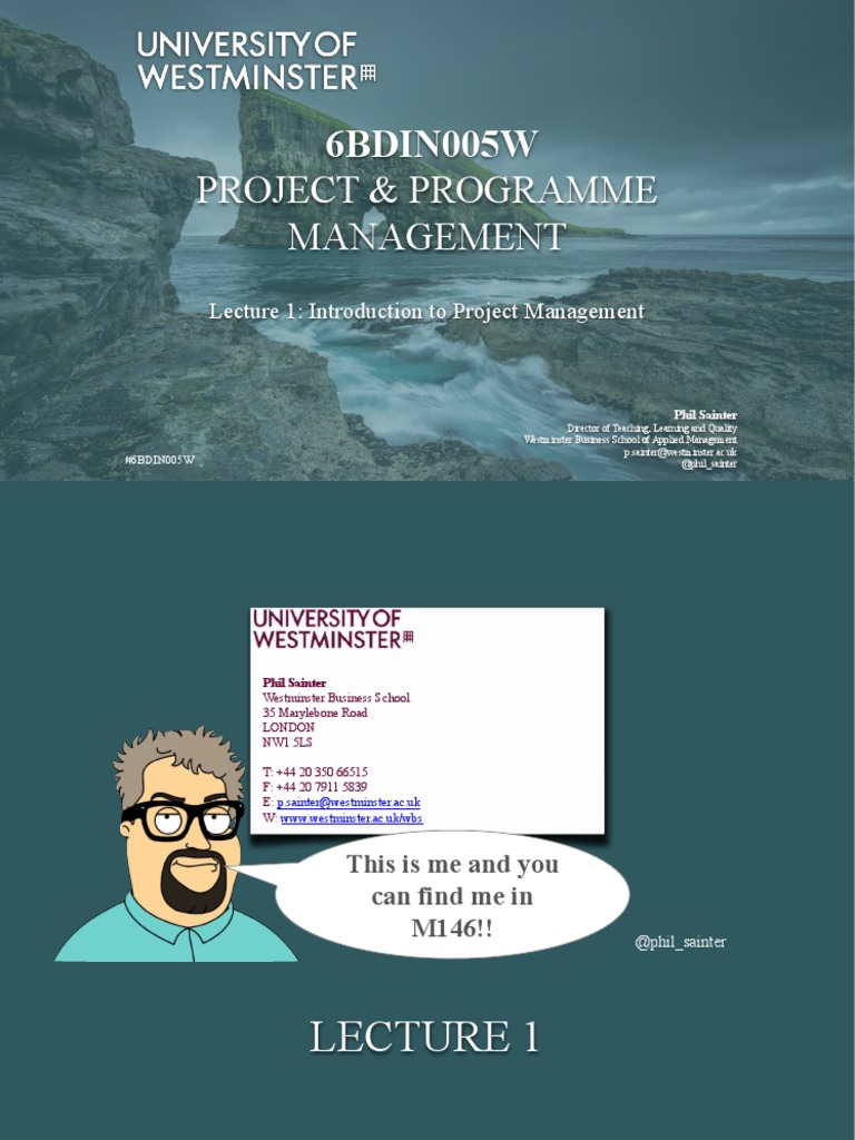 Lecture 1 Slides | PDF | Project Management | Business