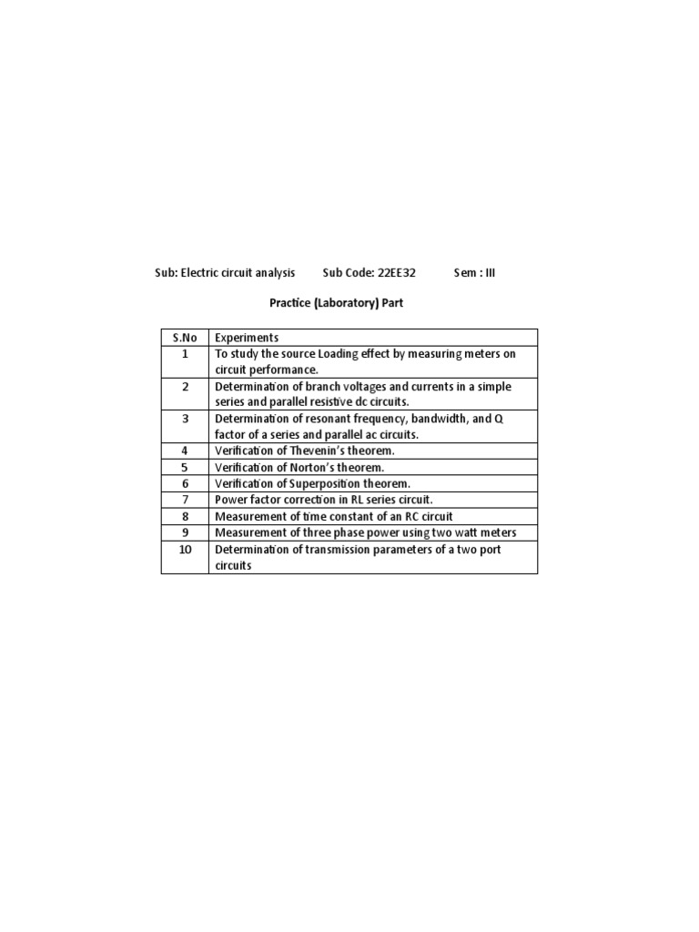 ECA Lab Syllabus | PDF | Computers | Technology & Engineering