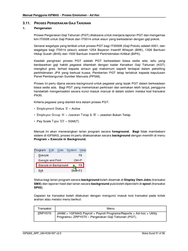 Manual Pengguna Modul HCM Versi 2.1 | PDF