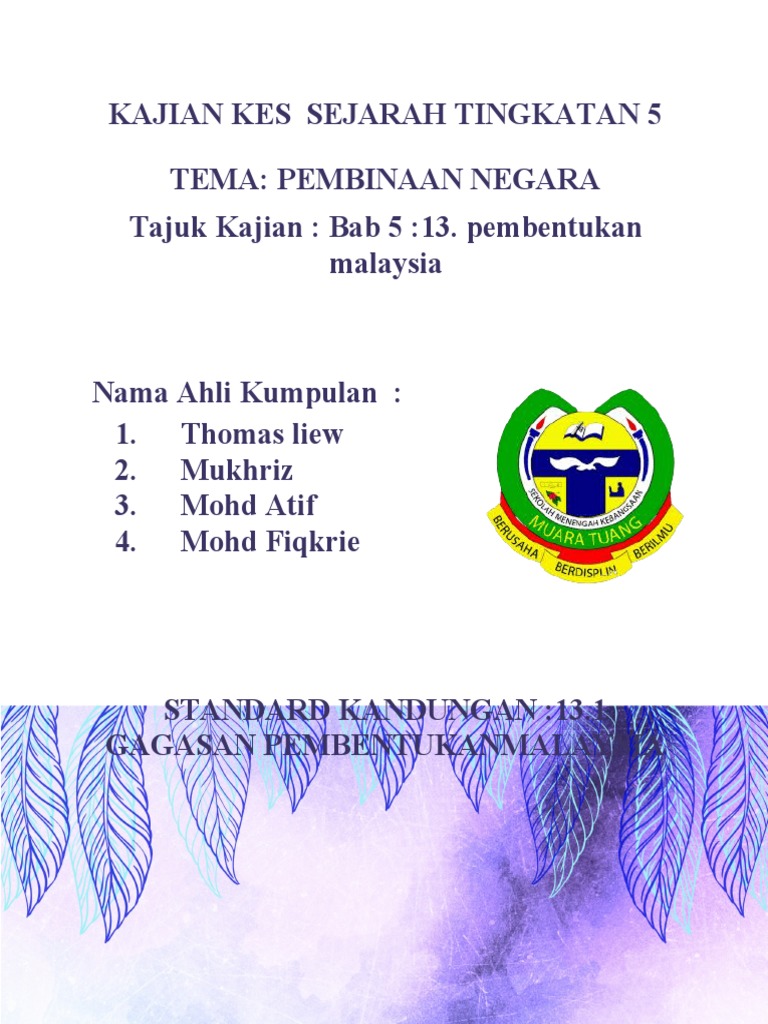 Kajian Kes Sejarah Tingkatan 5 (2) (2) | PDF