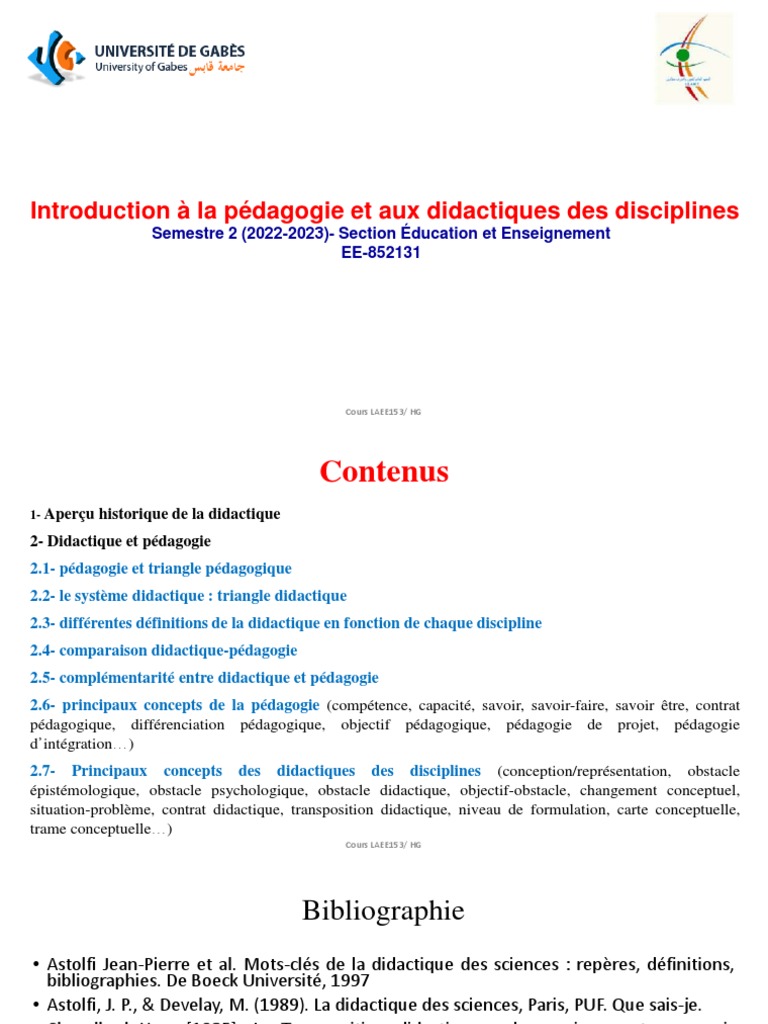 Résumé Du Cours Didactiques | PDF | Pédagogie | Enseignement
