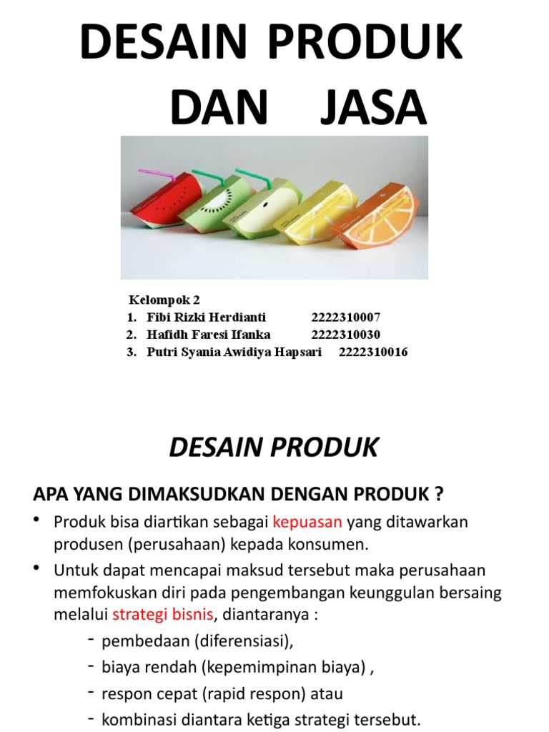 Desain Produk Dan Jasa | PDF | Bisnis