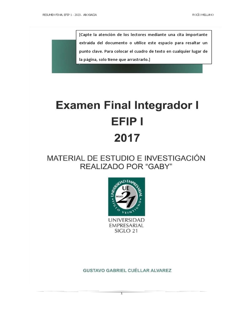 Resumen Final Efip 1 Gaby | PDF | Ley procesal | Jurisdicción
