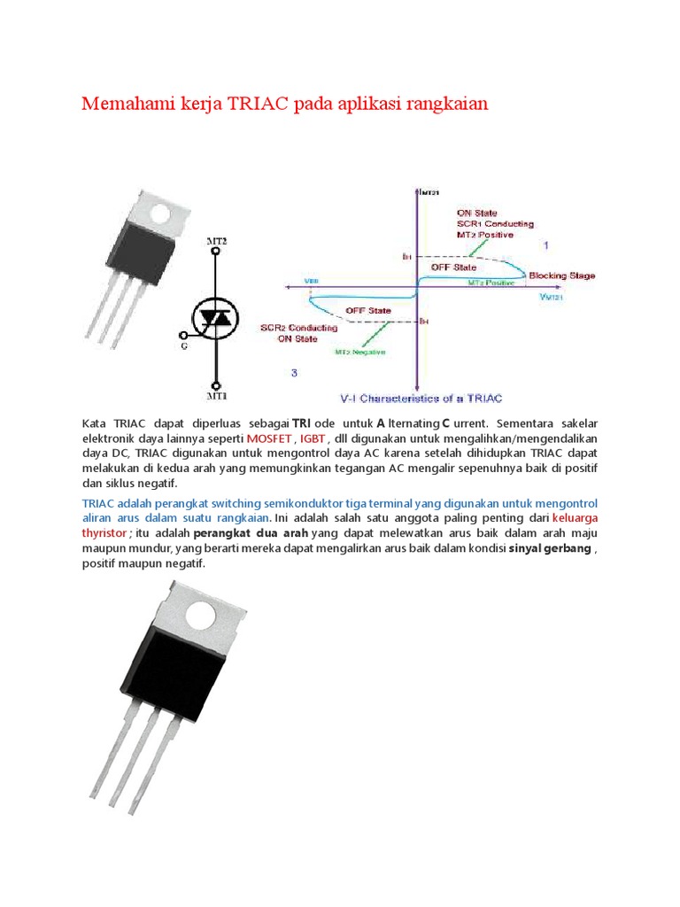 TRIAC Pada Aplikasi Rangkaian | PDF