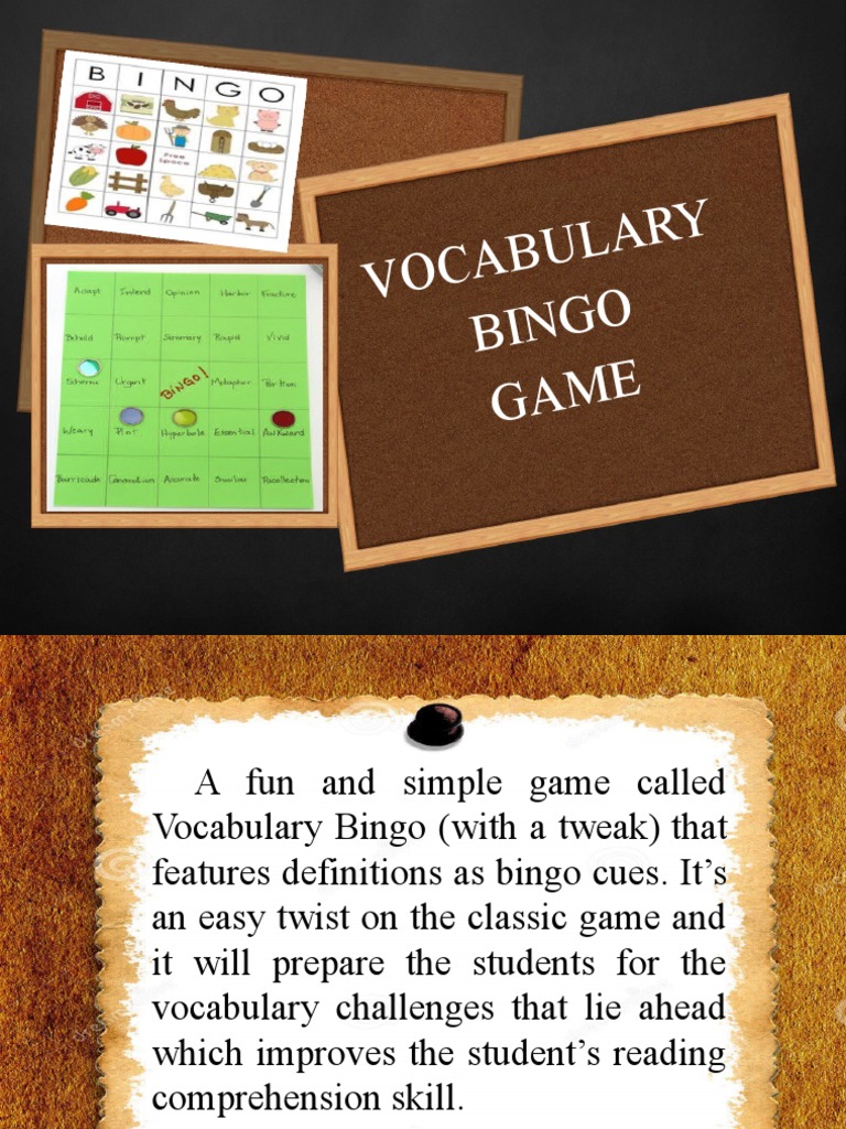 Vocabulary Bingo Game | PDF