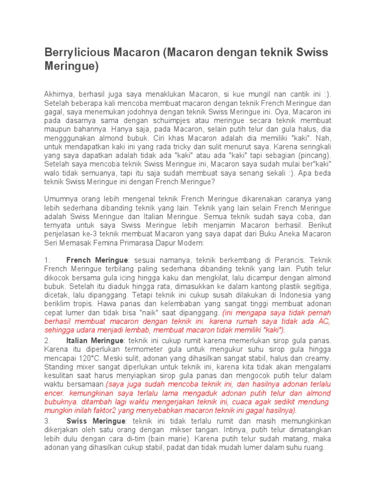 Berrylicious Macaron | PDF