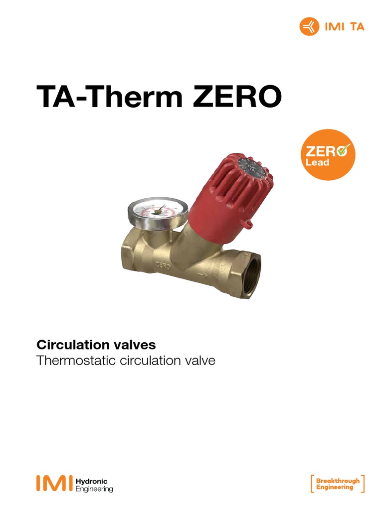 Ta-Therm Zero en Low | PDF | Water Heating | Valve
