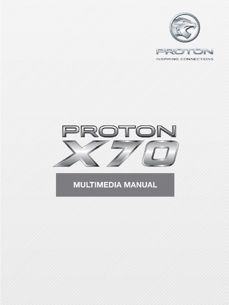 PROTON X70 Audio Manual | PDF | Traffic | Icon (Computing)