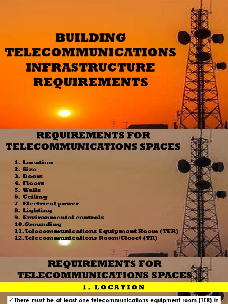 4. Building Telecommunications Infrastructure Requirements (1) | PDF ...
