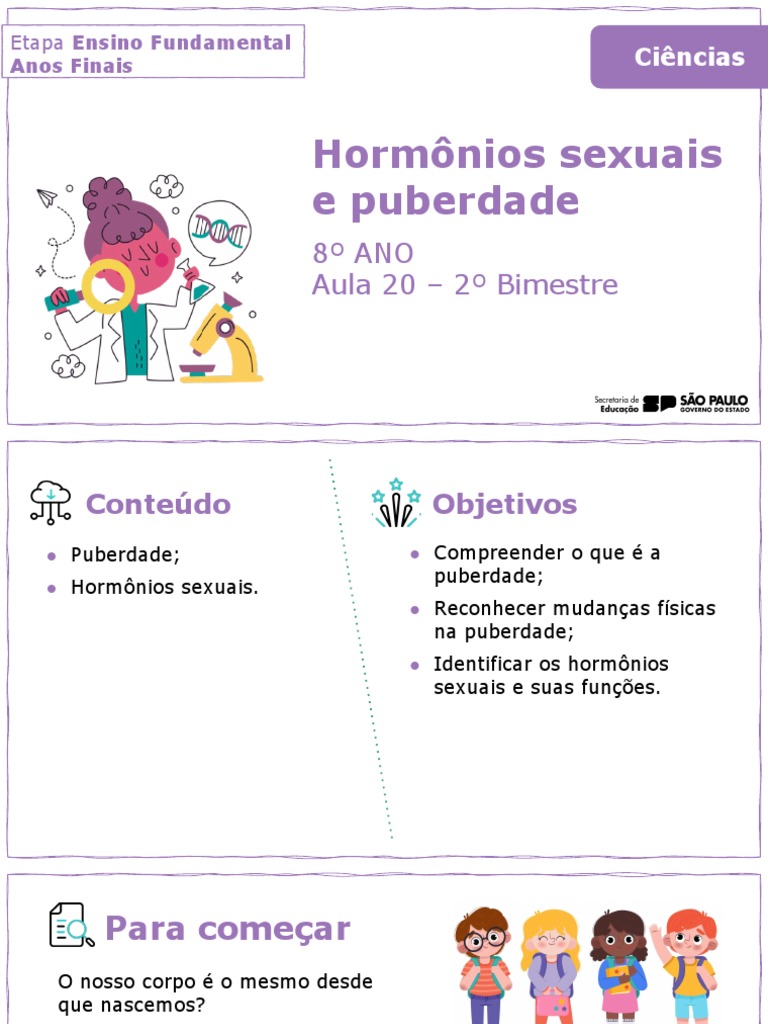 Aula 22 | Download grátis PDF | Puberdade | Estrogênio