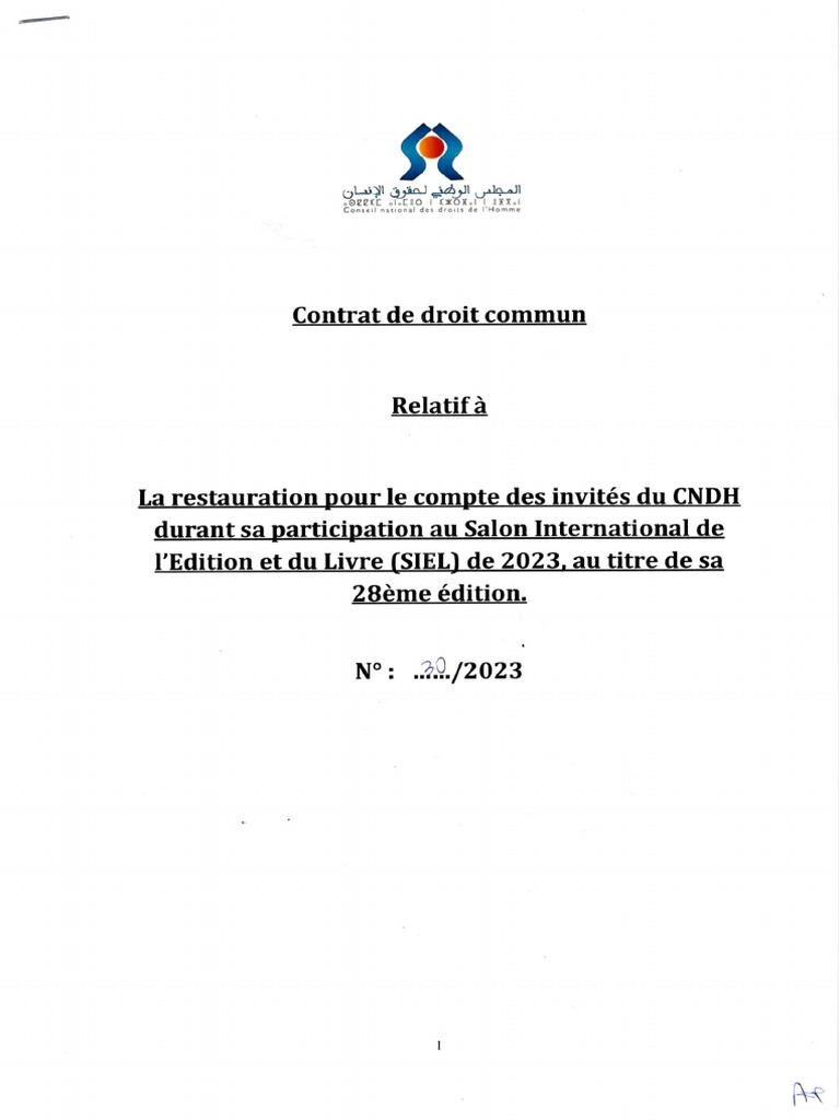 Contrat CNDH | PDF