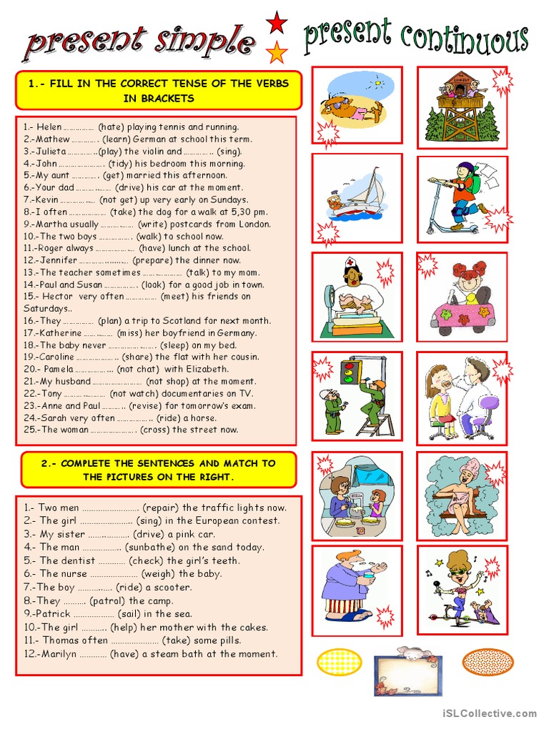 Present Simple and Continuous | PDF