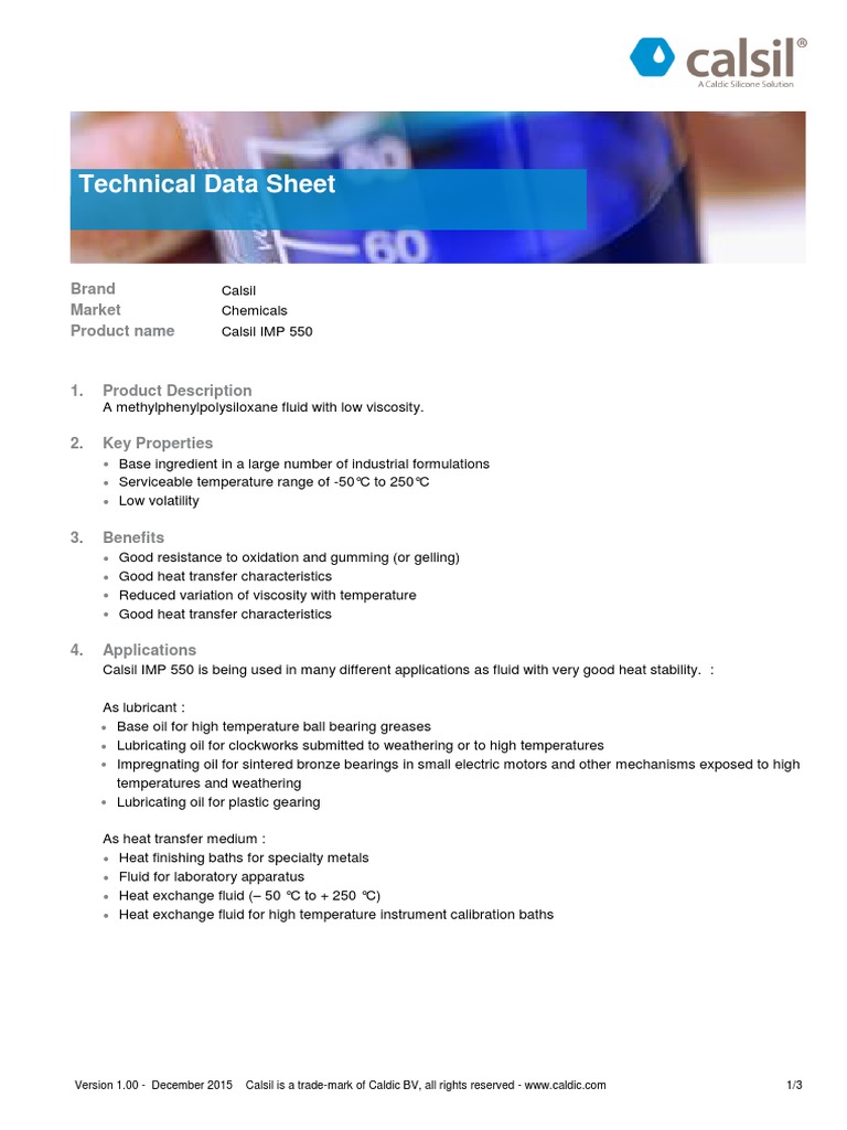 TDS Imp 550 2016-01 | PDF | Lubricant | Heat Transfer