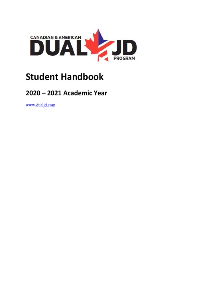 Dual JD Handbook 2020 2021 | PDF | Juris Doctor | Barrister