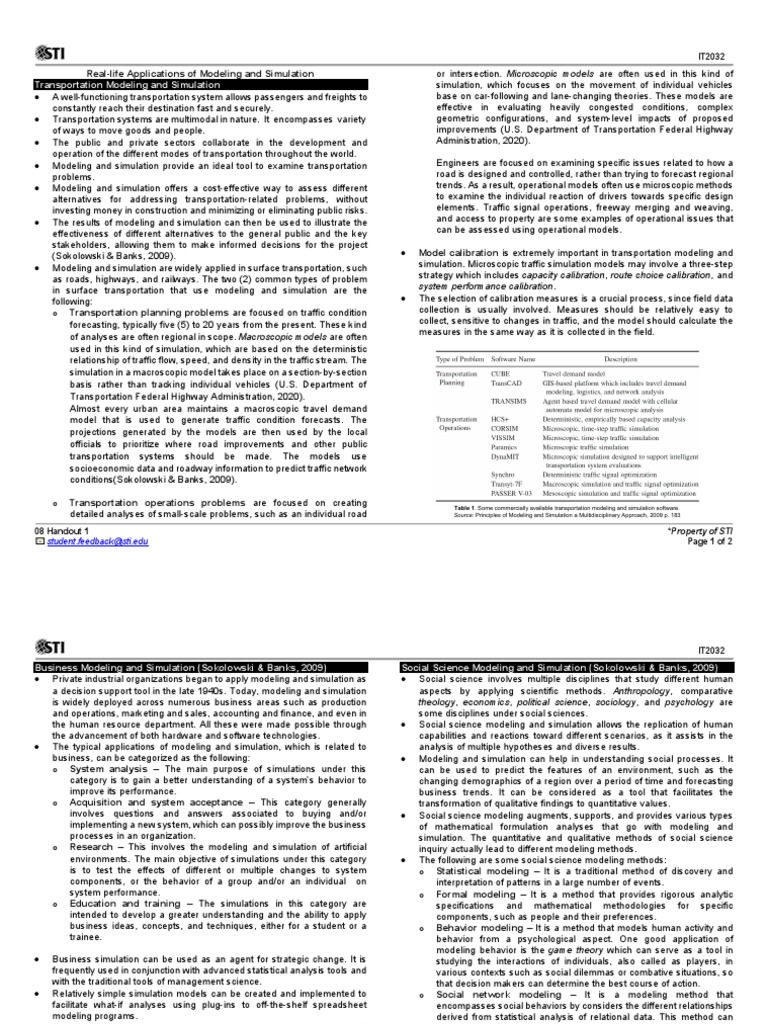 08 Real-Life Applications of Modeling and Simulation (Final) | PDF ...