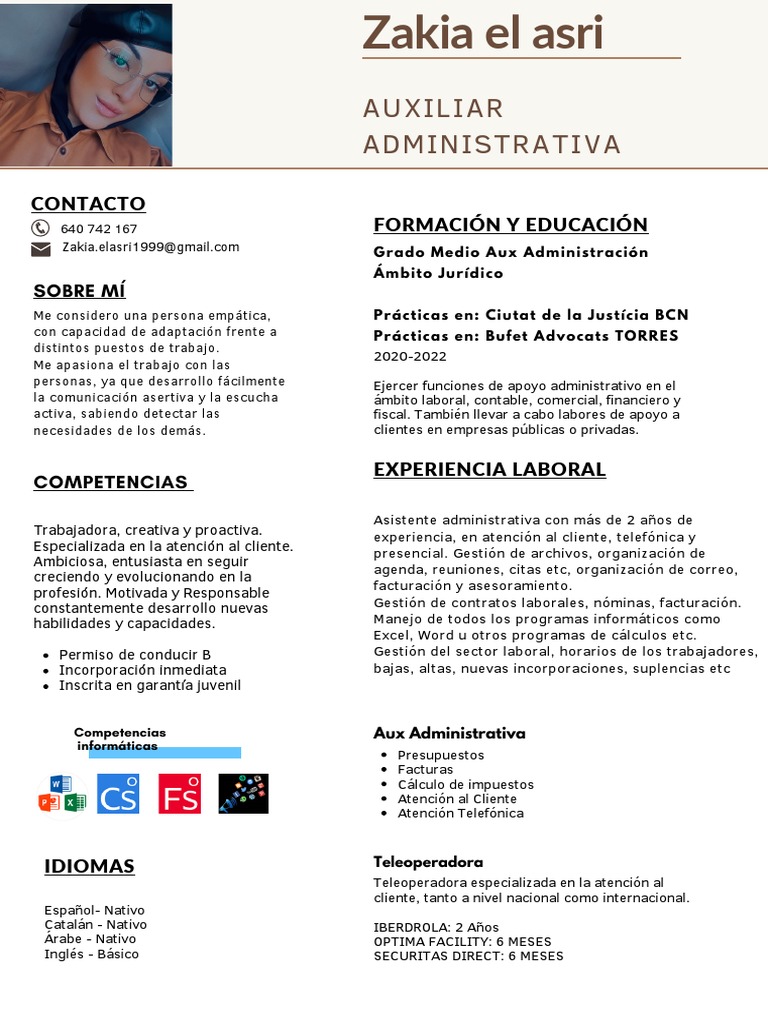 CV 2023 Zakia El Asri | PDF | Business