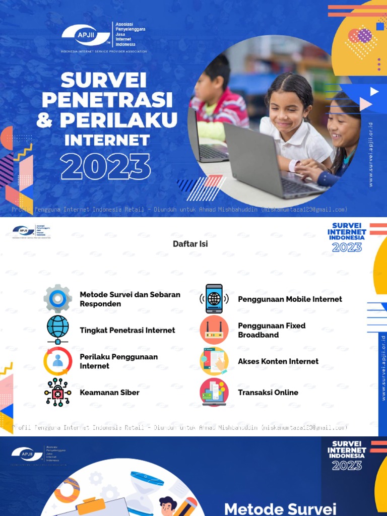 Survei Penetrasi Dan Perilaku Internet 2023 | PDF
