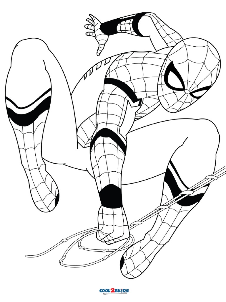 Homecoming Spiderman Coloring Pages Pdf