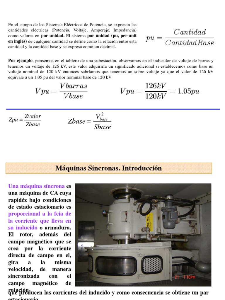 PU, Per Unit | PDF | Generador eléctrico | Inductor