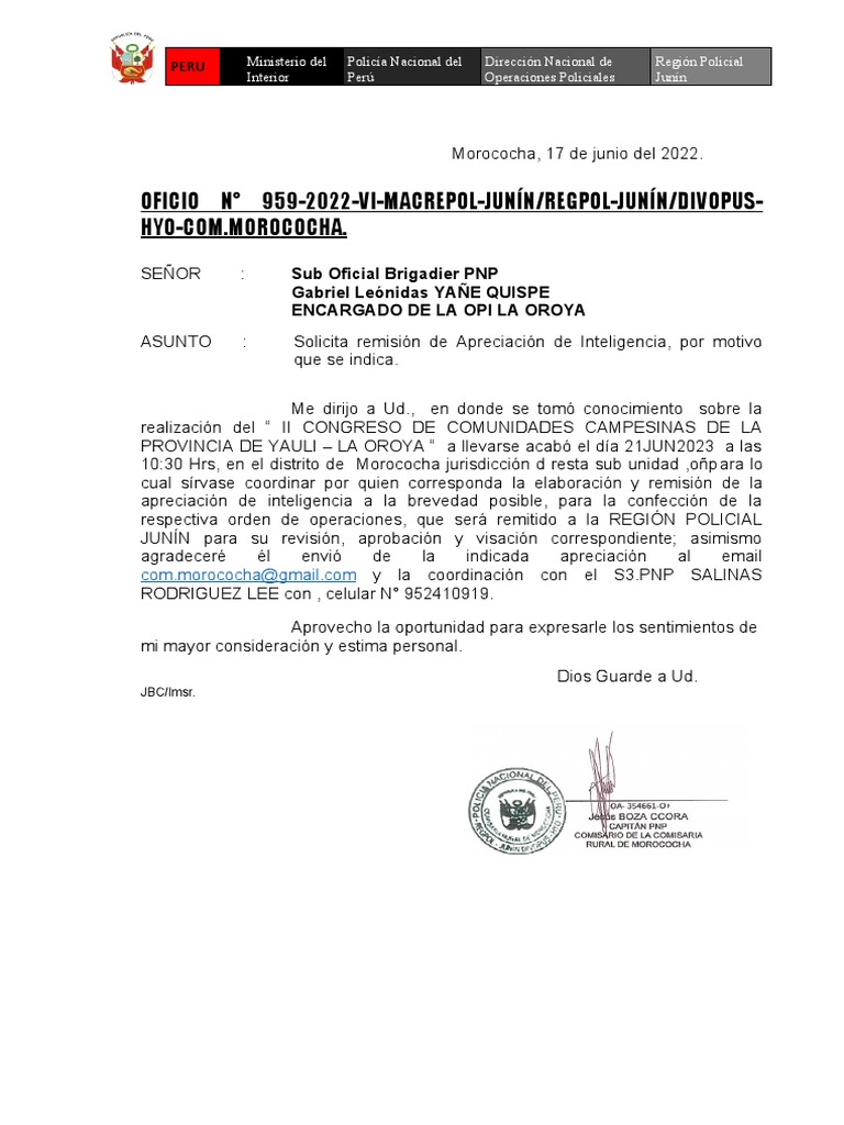 OFICIO Solicita Si Ai | PDF | Derecho