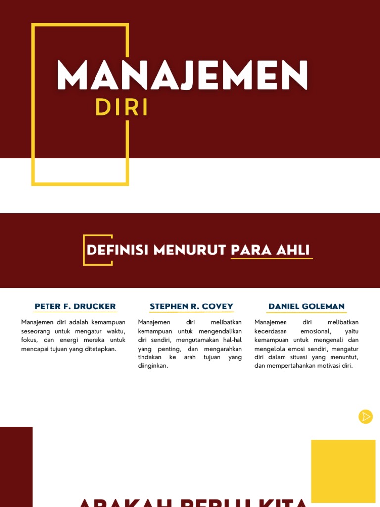 Manajemen Diri | PDF