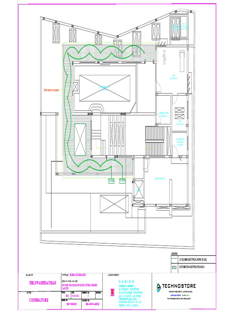 06.Mr - Swaminathan Sps-Second Floor Roof Level Outer Ceiling Layout 2 | PDF | Building ...
