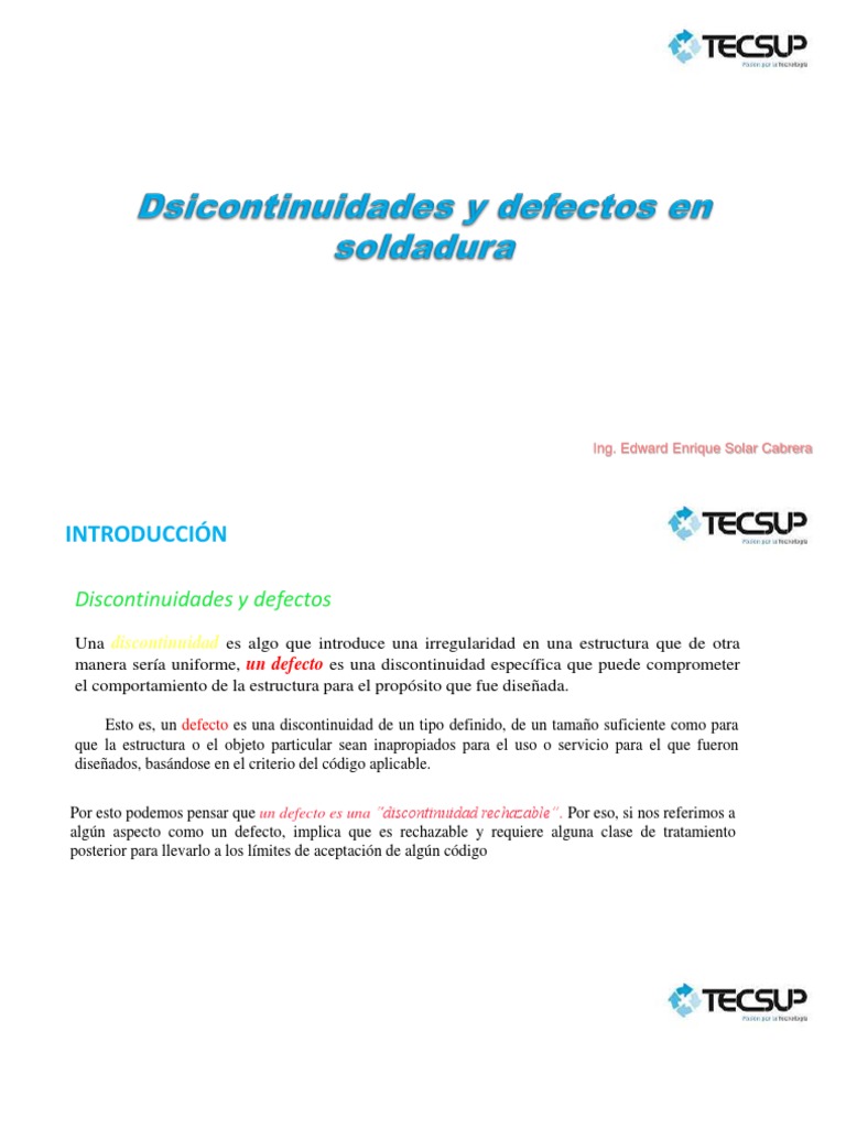 Definición de Defecto en Estructuras | PDF | Construcción | Soldadura