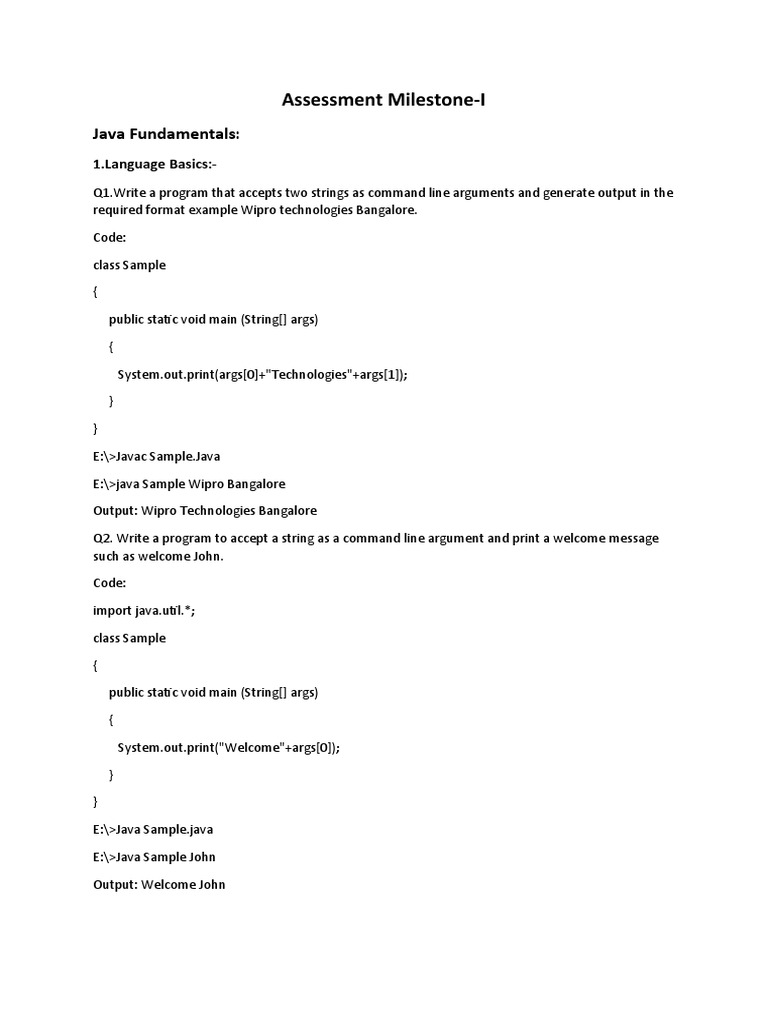 Assessment Milestone | PDF | Method (Computer Programming) | Parameter (Computer Programming)