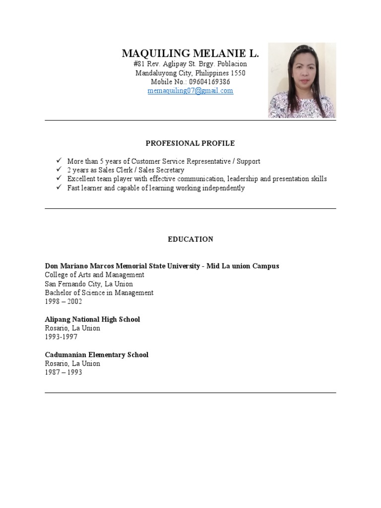 Melanie Maquiling With Pic | PDF | Sales | Communication