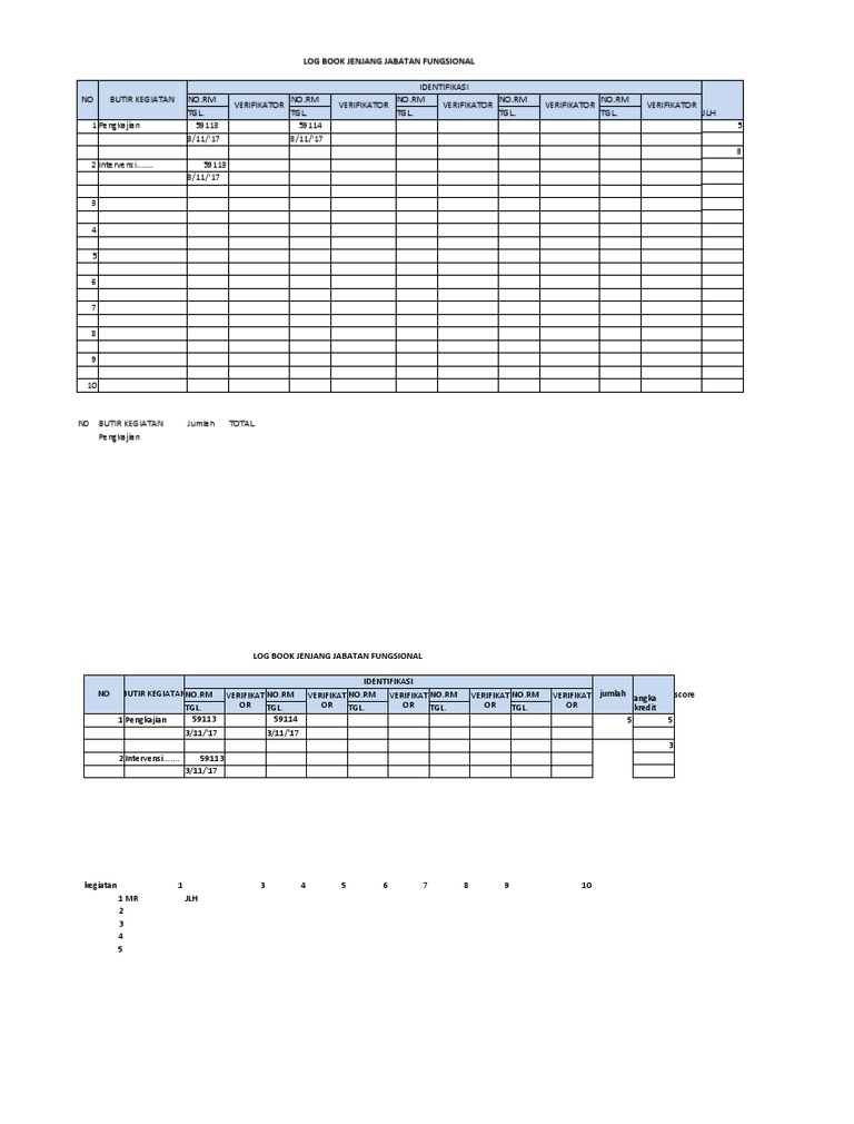 Contoh Logbook Pdf