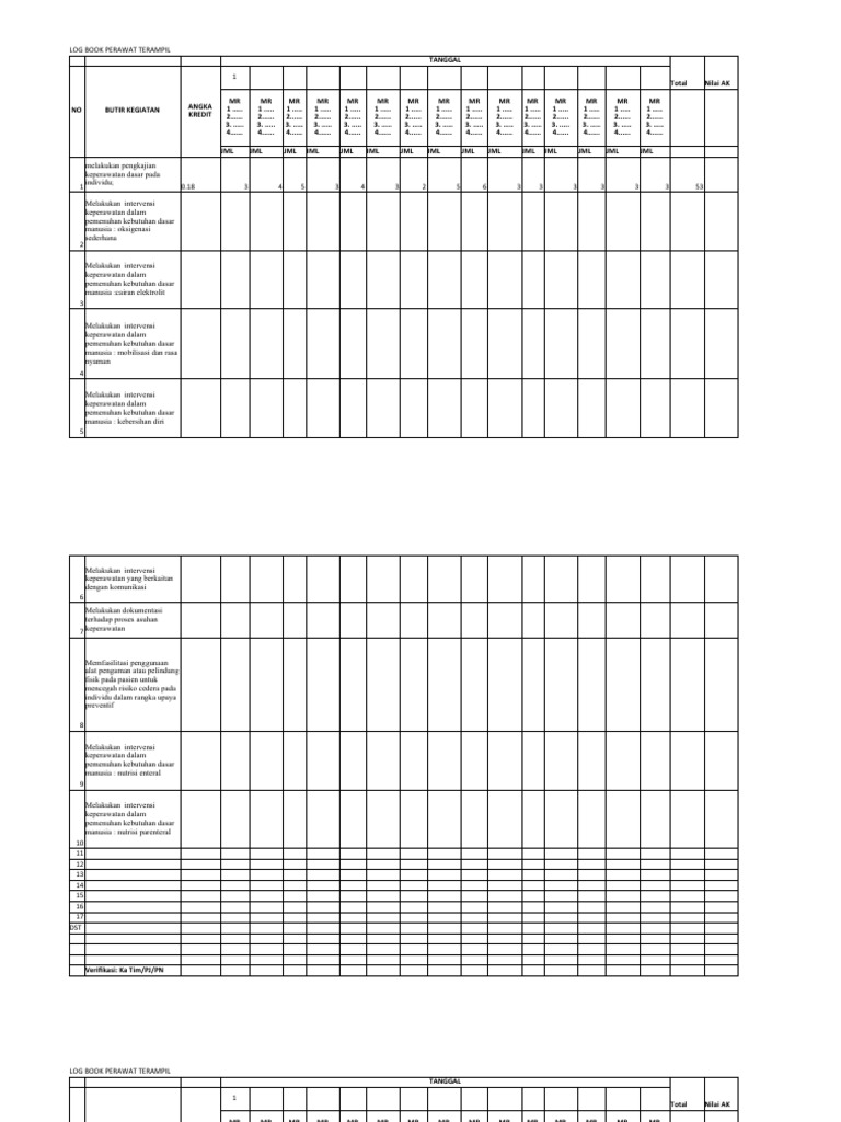 Logbook Keperawatan Terampil Pdf