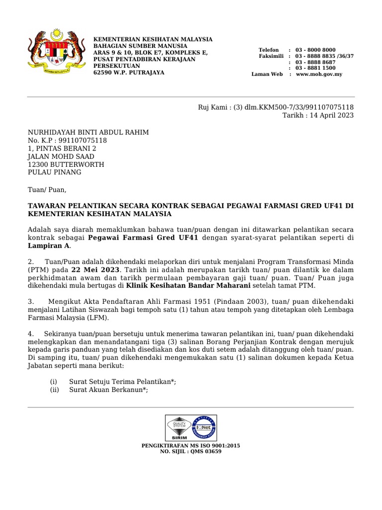 surat_tawaran_991107075118 (1) | PDF