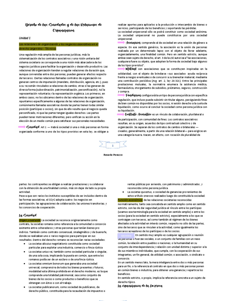 Resumen Sociedades | PDF | Bienes (Ley) | Sociedad
